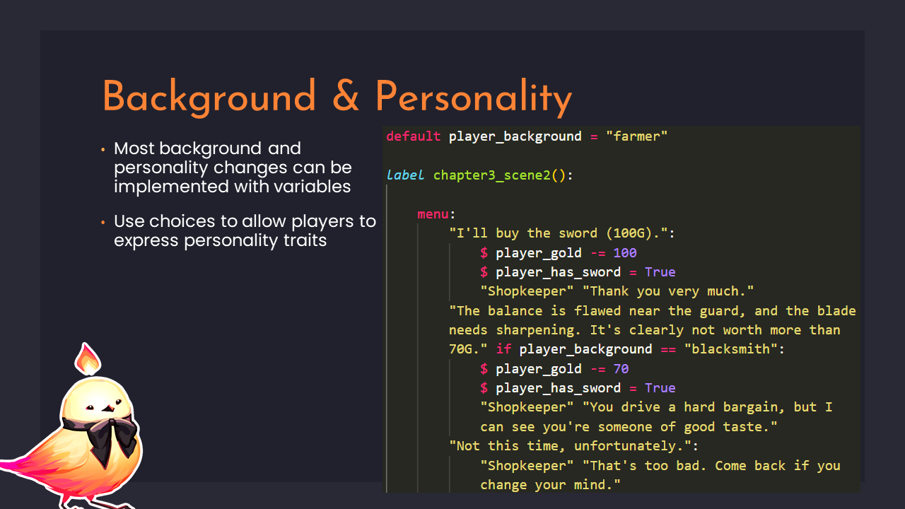 Character Customization 101 Talk - Feniks Development